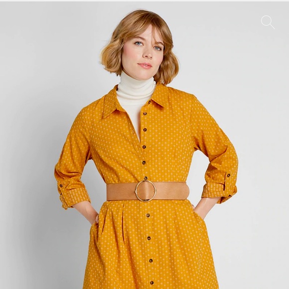 Modcloth | Dresses | Mustard Shirt Dress Modcloth | Poshmark